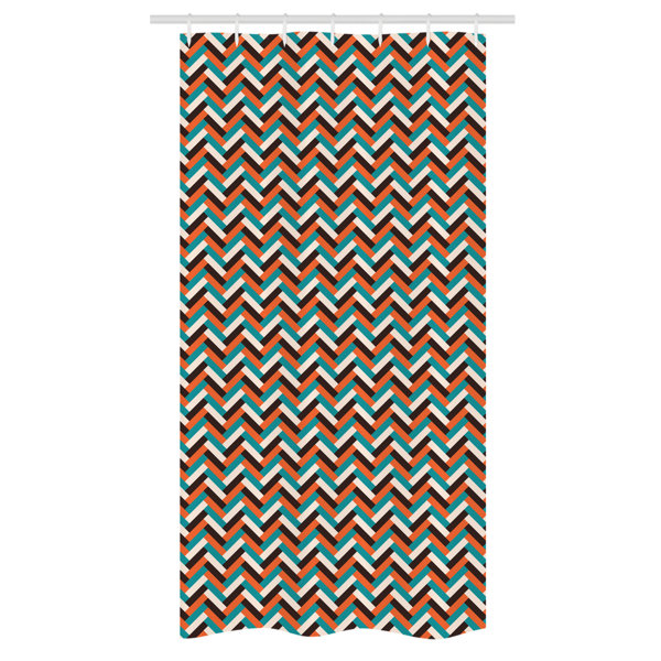 East Urban Home Madisonburg Chevron Shower Curtain With Hooks Included